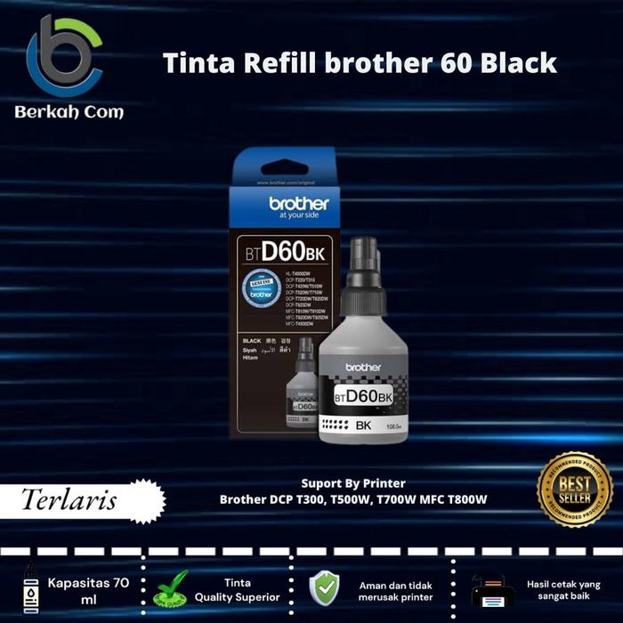 Jual Tinta Brother BT D60 Black For T310 T510w T710w Varian Warna ...