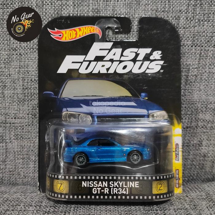 Jual Hotwheels Nissan Skyline R34 Fast Furious retro biru - Kota ...