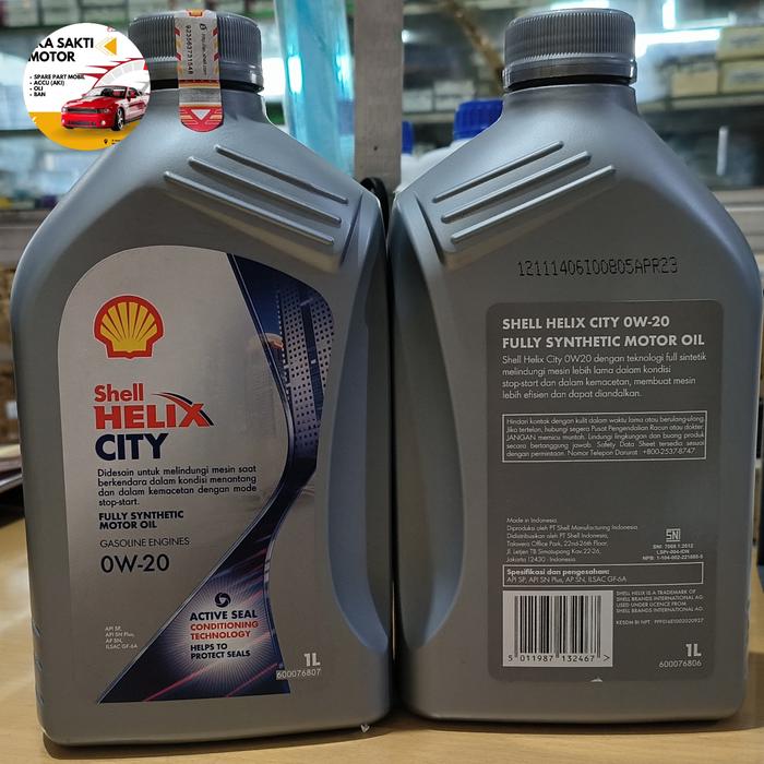 Jual Shell Helix City 0W-20W (Fully Synthetic Motor Oil) - 1 Liter ...