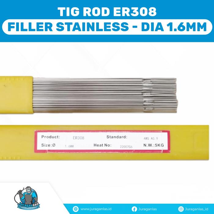 Promo Kawat Las Argon/Tig Rod/ Filler Stainless ER308 diameter 1.6mm ...