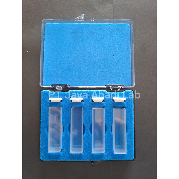 Promo glass cuvette kuvet kaca spektrofotometer dengan tutup isi 4 pcs ...