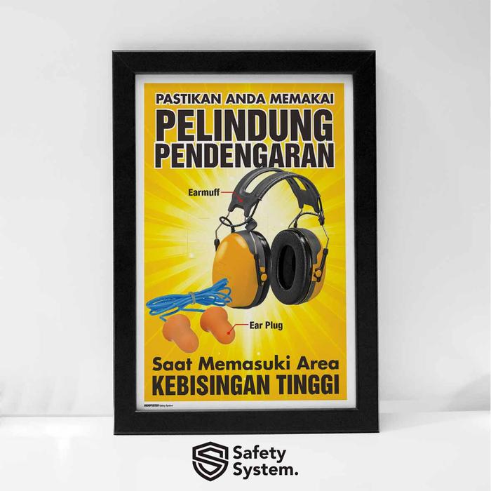 Jual Poster K3 Safety Gunakan Pelindung Telinga Pendengaran Earmuff ...