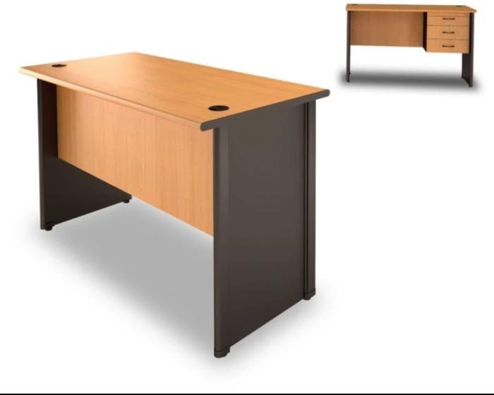 Jual Meja Kantor Uno Extra-Meja Staff+Laci gantung-Beech-120cm-UEOD ...