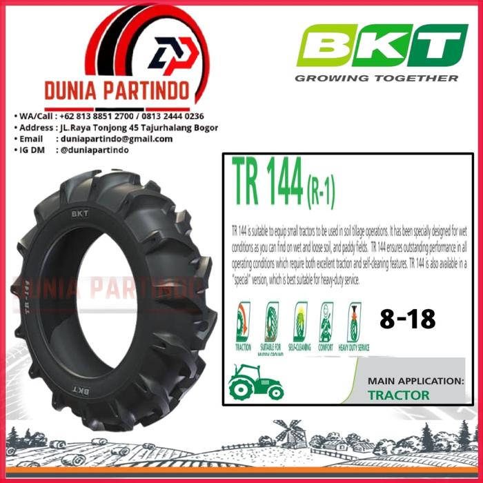 Jual BAN TRAKTOR Agriculture/ Pertanian BKT TR144 UK. 8-18 6PR , Chat ...