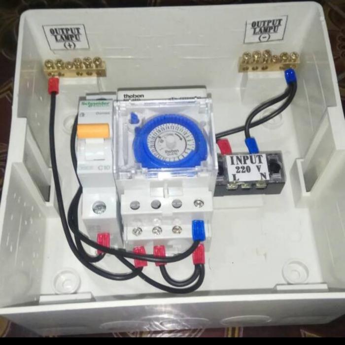 Jual Panel Timer Otomatis ( Box Mcb +Timer Theben + Mcb 1p 10A ...