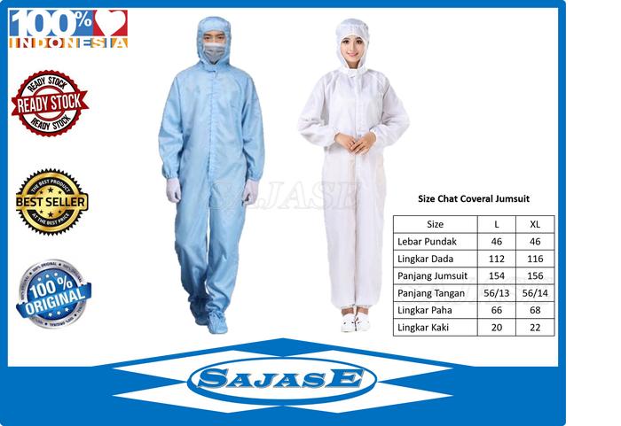 Promo Baju Antistatic Coverall Antistatic Jumpsuit With Hood Baju Clean ...