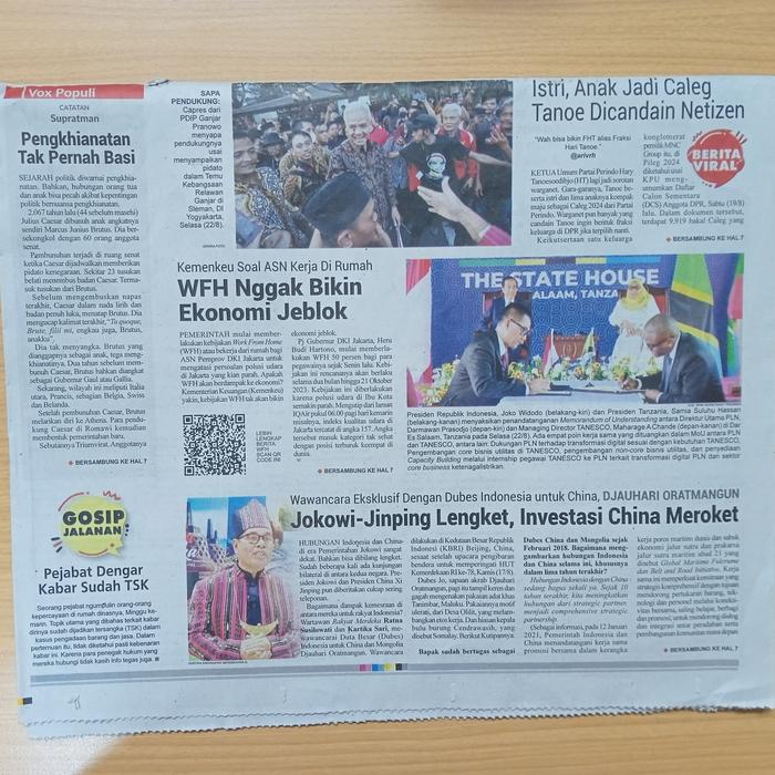 Jual Koran Harian Rakyat Merdeka Edisi 24 Agustus 2023 Di Seller Velvet ...