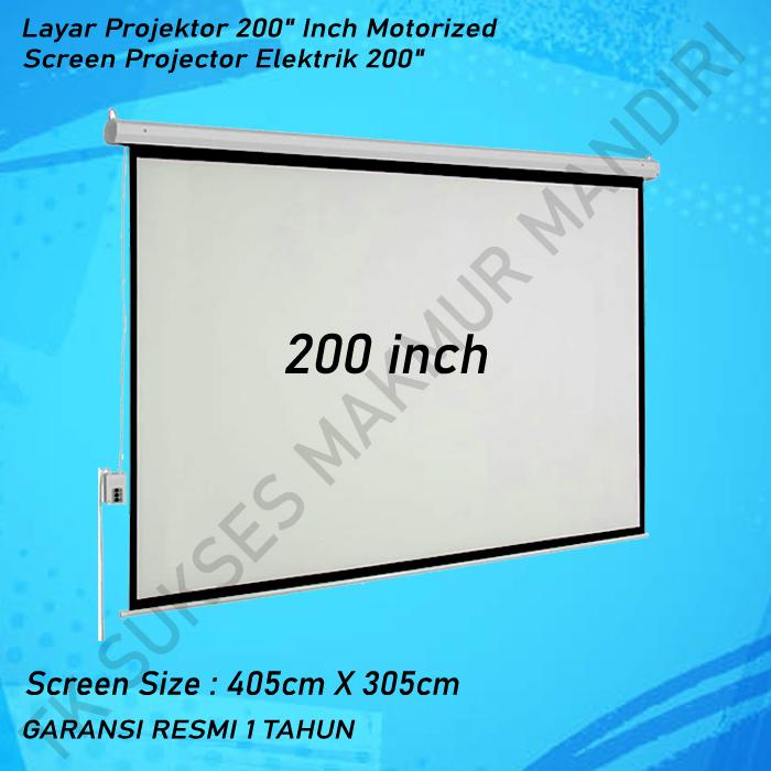 Jual Layar Projektor 200" Inch Motorized Screen Projector Elektrik 200 ...