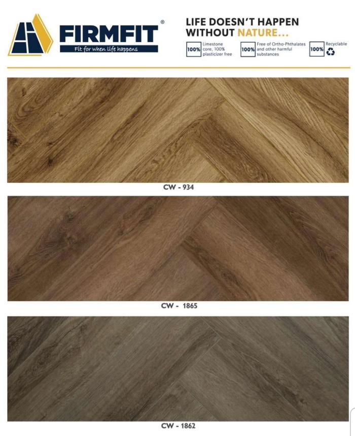Jual Vinyl SPC lantai motif Herringbone - SPC Firmfit Model Herringbone ...