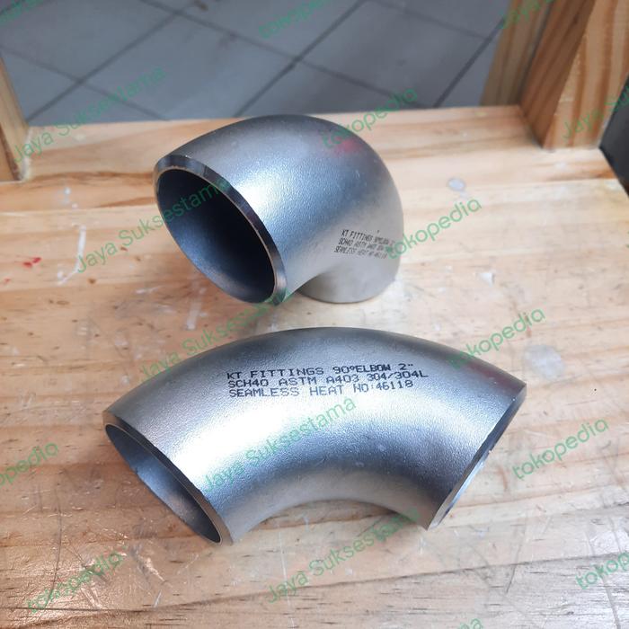 Jual Elbow Stainless SS 304 2" inch SCH 40 - Elbow Las Seamless SCH40 ...