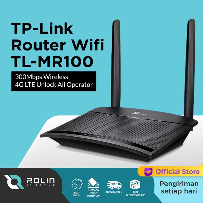 Jual TPLINK TL-MR100 Router 4G LTE Wifi 300Mbps-Hitam - Jakarta Barat ...
