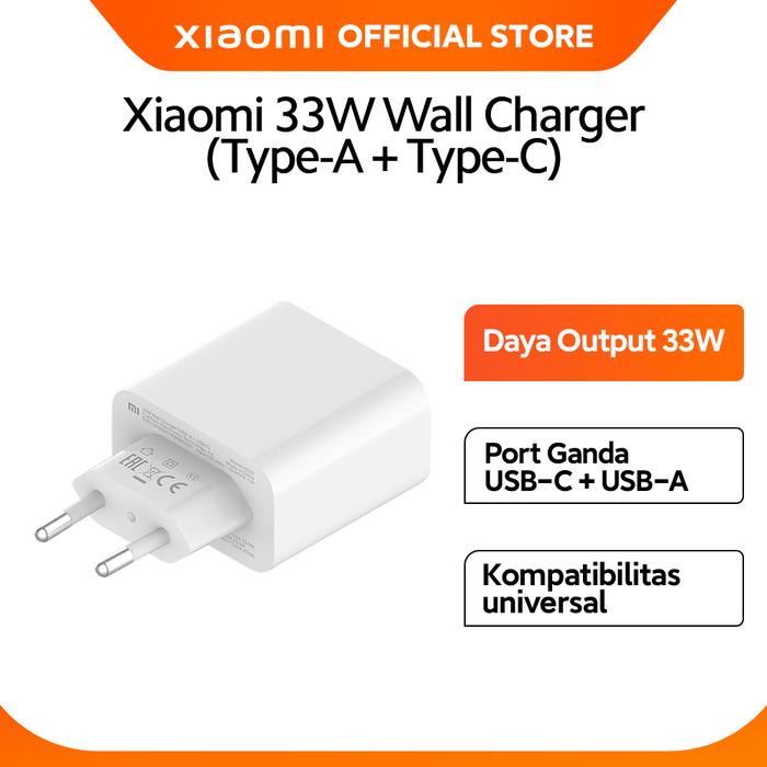Promo Xiaomi Official Mi 33W Wall Charger (Type-A + Type-C) - Kab ...