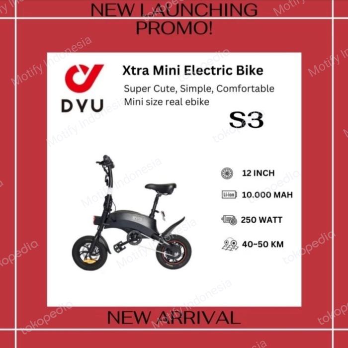 Jual DYU S3 Sepeda Listrik - Baby Shark design - Mini Size ebike ...