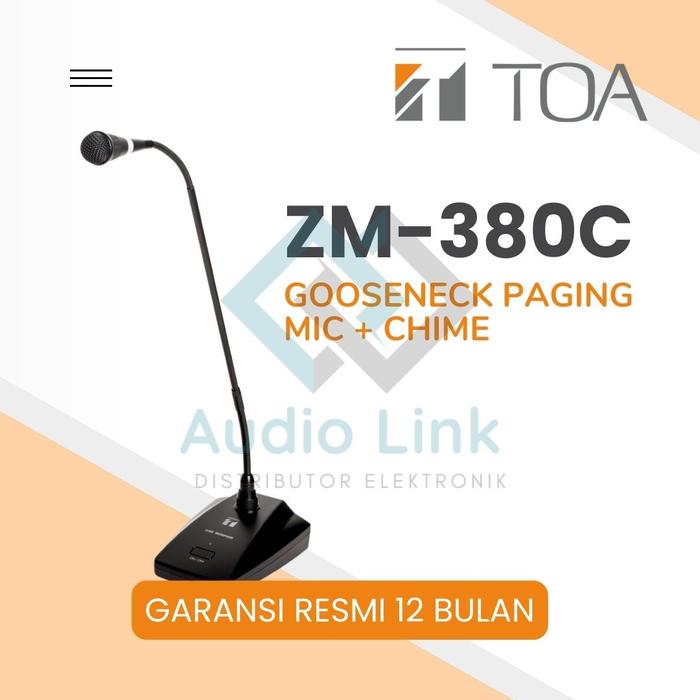 Jual Gooseneck Paging Microphone TOA ZM-380C-AS with Chime - Jakarta ...