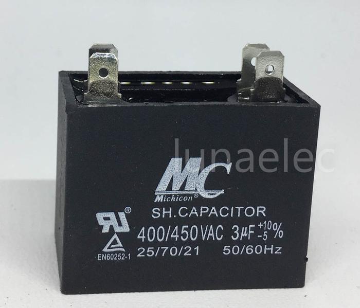 Jual Capacitor Kotak 3uF 450VAC MC Michicon Kapasitor - 4 pin - Jakarta ...