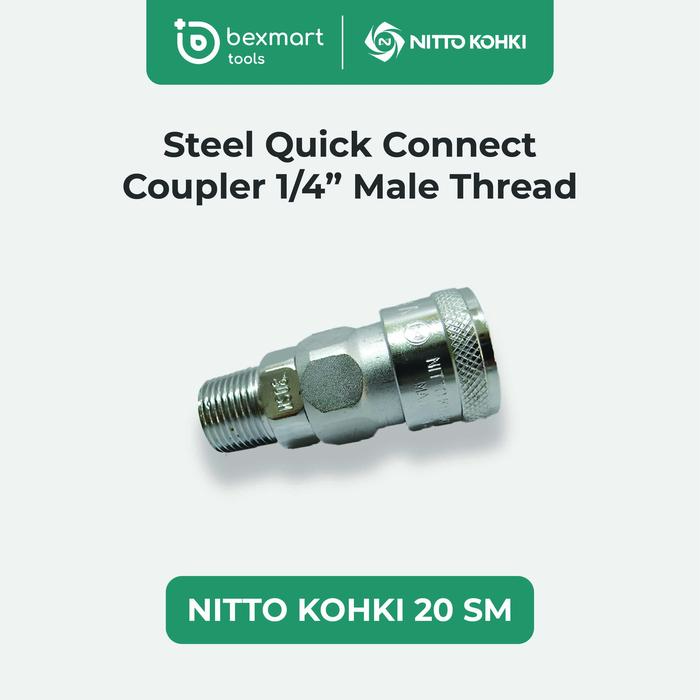 Jual Quick Coupler Coupling Angin 20 SM Nitto Kohki Drat Luar 1/4" - Jakarta Barat - Bexmart ...