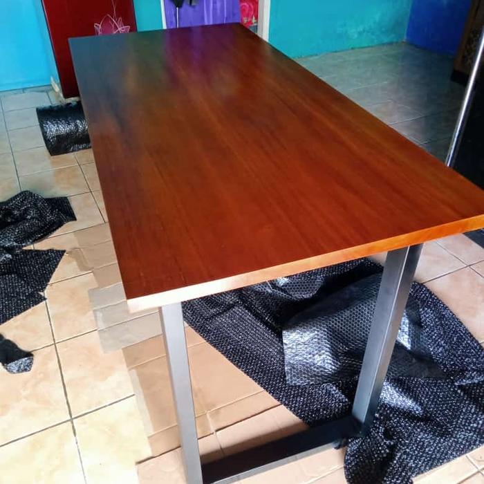 Jual link custom meja kayu mahoni kaki besi hollow - Kota Tangerang ...