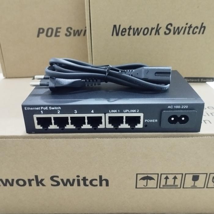 Jual PoE 4ch switch 4 port4+2 PoE switch poe network internet - Jakarta ...