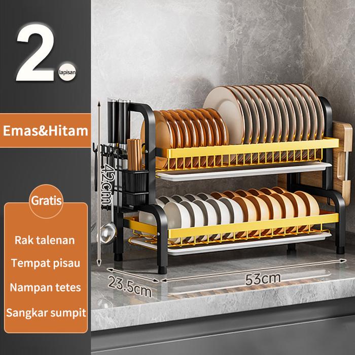 Jual Chosmo mall rak piring rak piring dapur rak penyimpanan piring ...