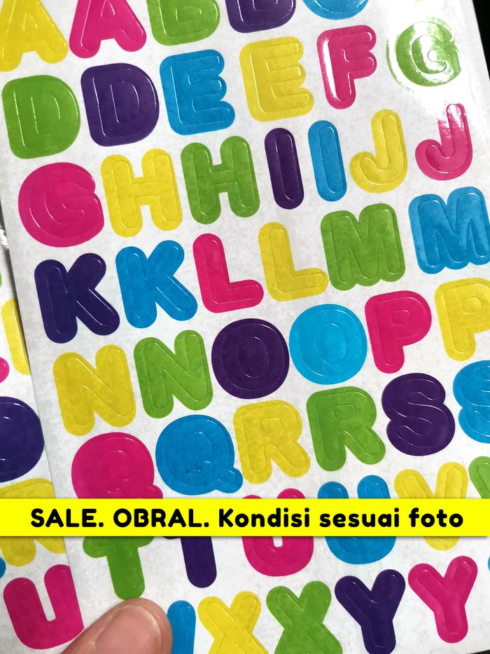 Jual Stiker Happy Abjad Alphabet dan Angka. Hadiah Anak Reward Gift ...