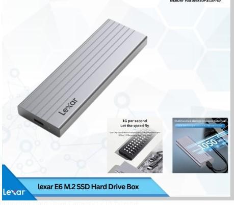 Jual Enclosure SSD Lexar E6 - NVMe M.2 SSD Enclosure LEXAR E6 - Jakarta ...