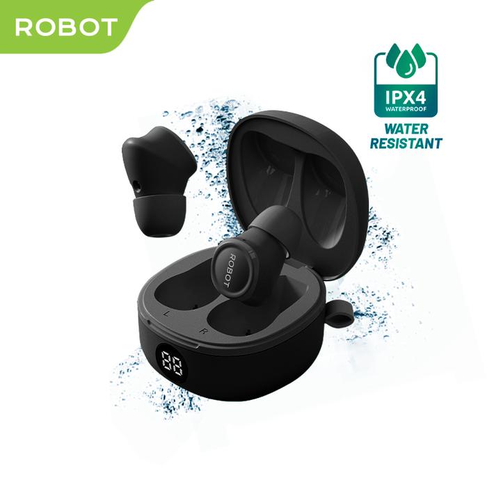 Promo ROBOT TWS Wireless Earphone Airbuds T80 Bluetooth Earphones ...