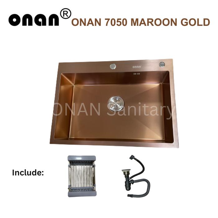 Jual Kitchen Sink ONAN 7050 Bak Cuci Piring Stainless Steel - MAROON ...