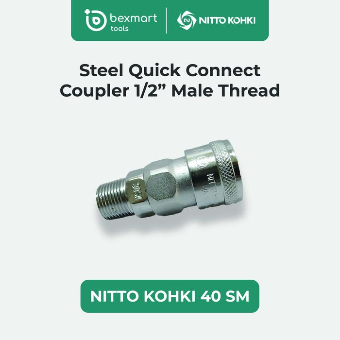 Jual Quick Coupler Coupling Angin 40 SM Nitto Kohki Drat Luar 1/2 ...