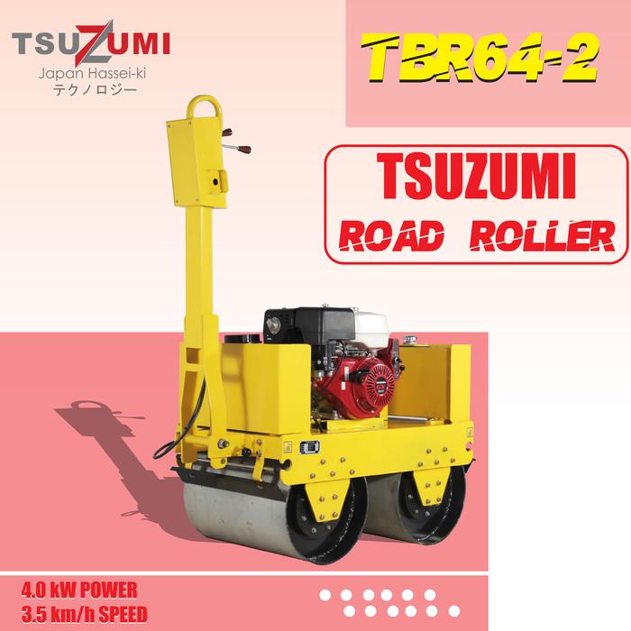 Promo Baby Roller Double Drum Tsuzumi Engine Honda Pemadat Aspal 2 Ton ...