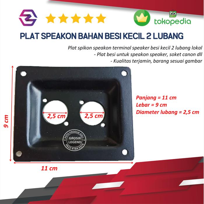 Jual Plat spikon speakon terminal speaker besi kecil 2 lubang lokal ...