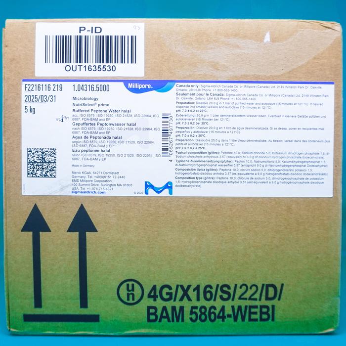 Jual Buffered Peptone Water Halal/MERCK/1.04316/Microbiology - 5Kg ...