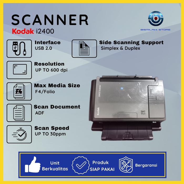 Jual Scanner Folio F4 Kodak i2400 Fungsi Normal Siap Pakai Kerja - Kota ...