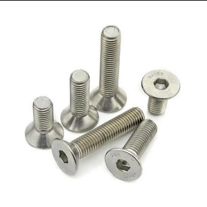 Jual baut countersunk stainless m5 x20mm JFL/baut L payung stainless ...