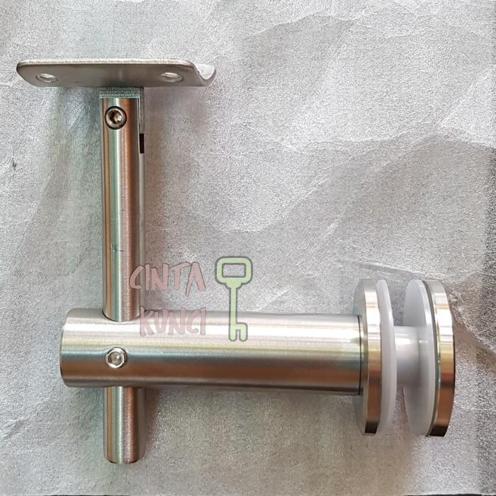 Jual Konektor Hand Railing Tangga Kaca Glass Pipa Lengkung Adjust ...
