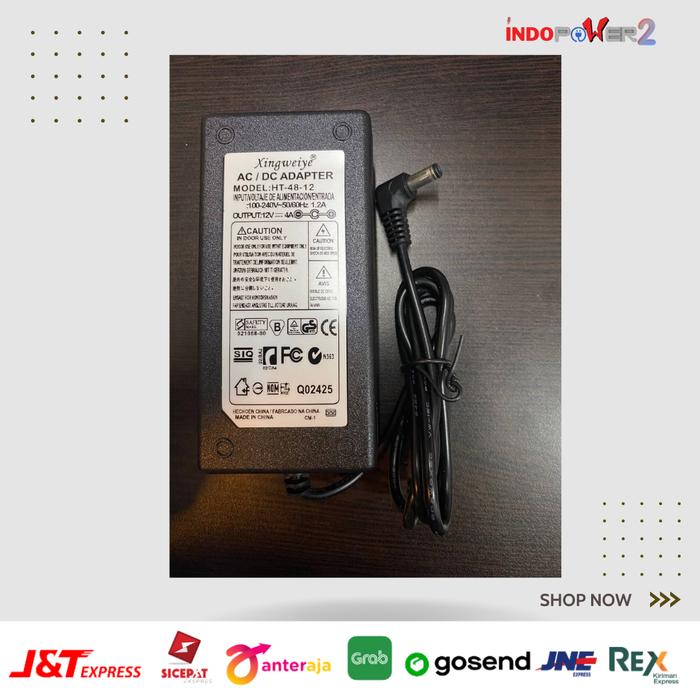 Jual AC / DC Adapter 12V 4A Adaptor DVR / CCTV 4A 12V adaptor camera 4 ...