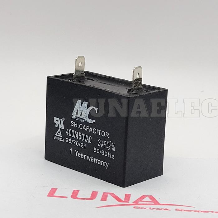 Jual Capacitor Kotak 3uF 450VAC MC Michicon Kapasitor - 4 pin - Jakarta ...