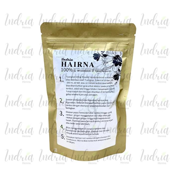 Jual Indria Hair Henna 100 gr pewarna rambut alami organik uban ...