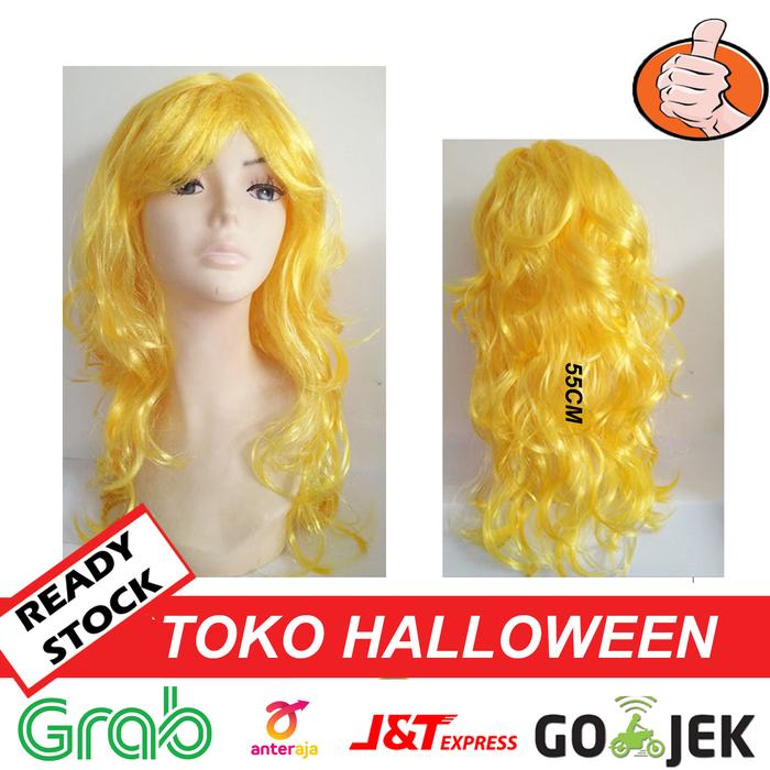 Jual WIG ANIME WARNA KUNING GOLD BLONDE PANJANG COCOK BUAT COSPLAY ...