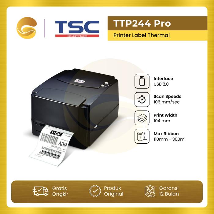 Promo TSC TTP 244 PRO Barcode Printer Printer Barcode TTP244 TTP-244 ...