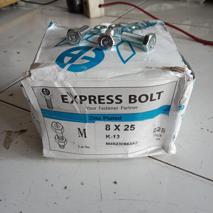 Jual baut+mur putih, m8x25 1 dus isi 250 kunci 13 - Kab. Tangerang ...