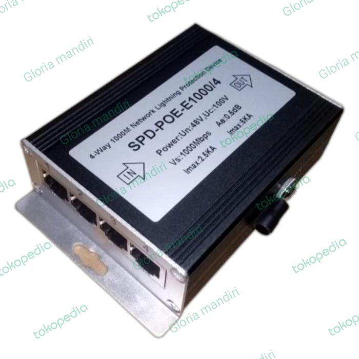 Jual Surge Protector Network RJ45 1000 Mbps 4 Port Lan Type SPD POE ...