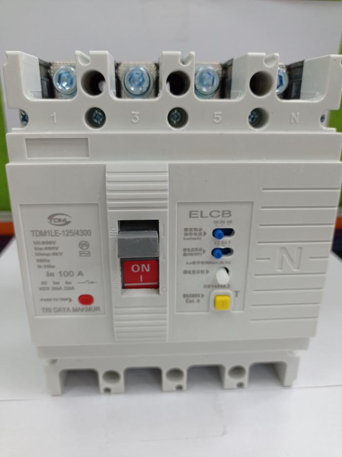 Jual ELCB / RCCB 4P 100A, 125A, 160A, 250A, 400A, 630A 35-50kA TDM1LE ...