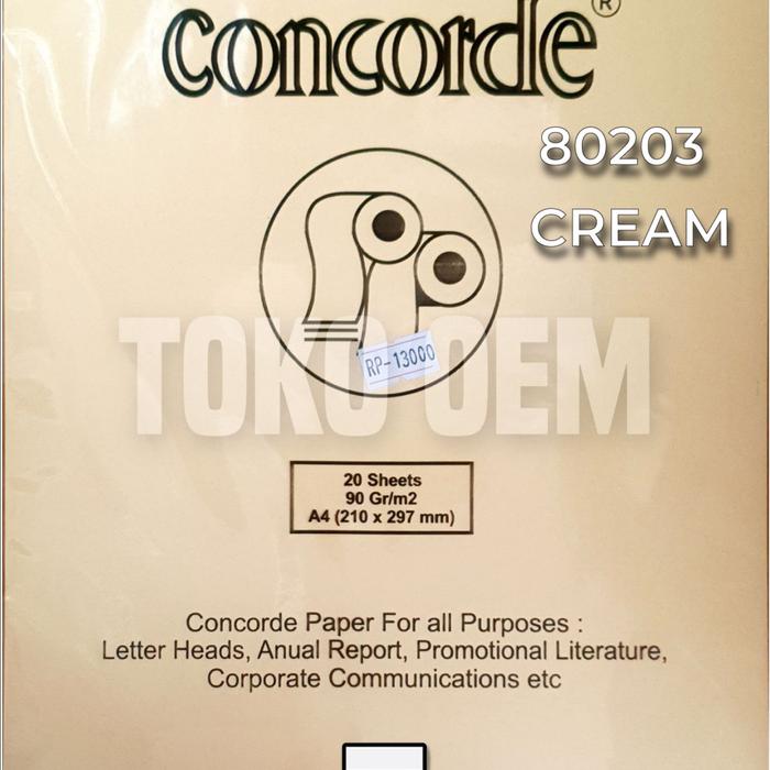 Jual KERTAS CONCORDE A4 90GR PAPER WARNA KONKORD IJAZAH PIAGAM ...