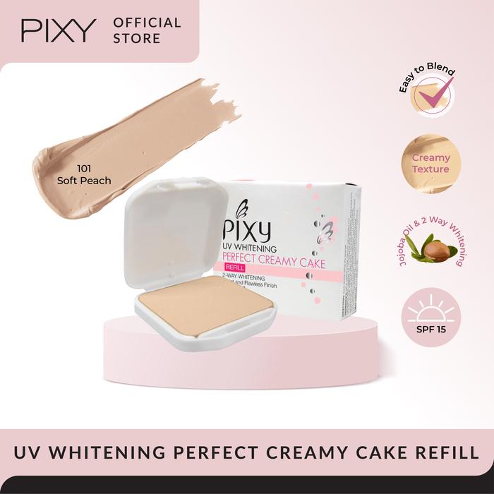 Jual PIXY UVW Perfect Creamy Cake Refill Soft Peach 101 - - Pixy ...