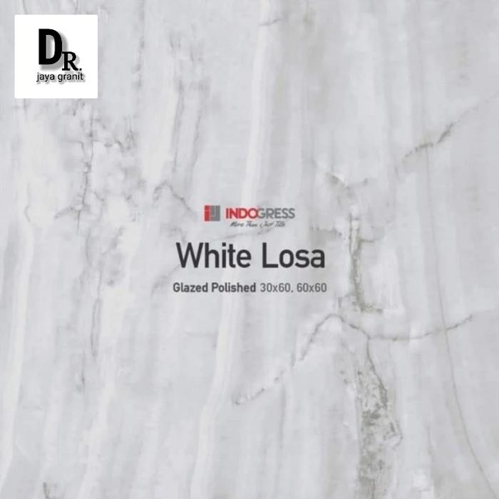 Jual granit lantai 60x60 Indogress white losa glazed polished - Kab ...