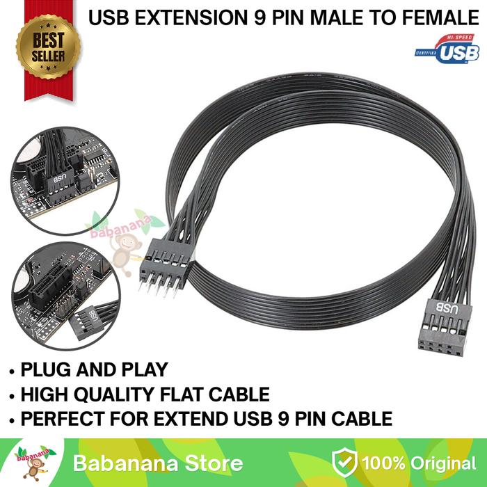 Jual Kabel Extension usb 2.0 9pin 9 pin front panel casing usb audio ...