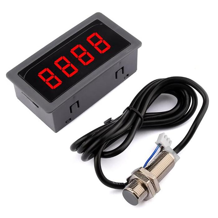 Jual RED LED TACHOMETER RPM SPEED METER DENGAN PROXIMITY SWITCH NPN ...