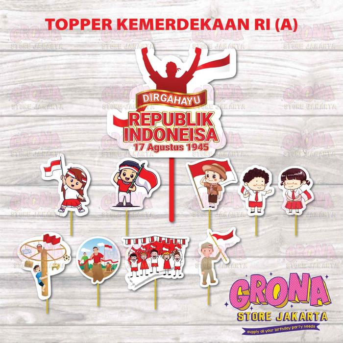 Jual Topper Cake Dirgahayu Hut RI / 17 Agustus - Jakarta Barat - GronaStoreJakarta | Tokopedia