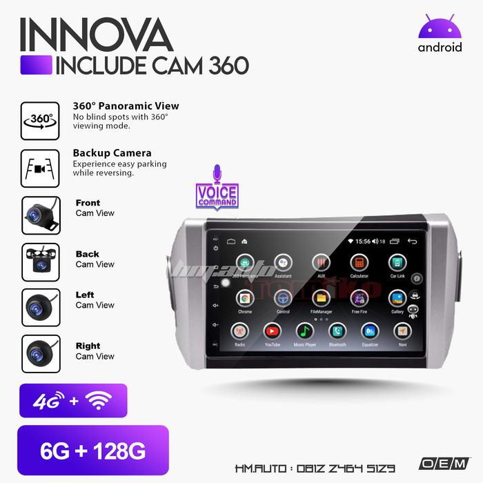 Jual Head Unit OEM for INNOVA Android TOMIKO with Camera 360 Sony Lens ...