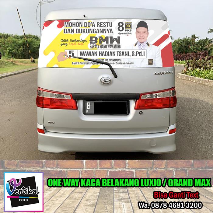 Jual Cetak Stiker One Way Vison Kaca Mobil Belakang Luxio Grand Max ...